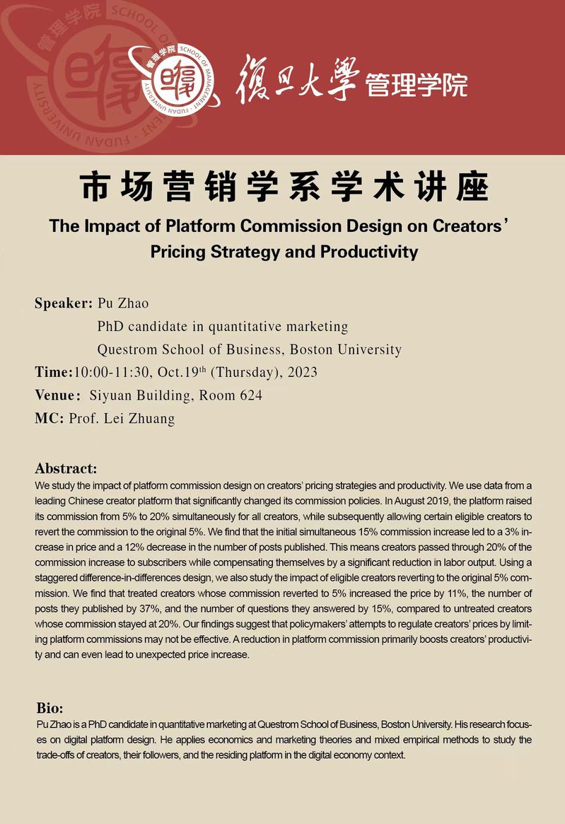 The lmpact of Platform Commission Design on Creators Pricing Strategy ...